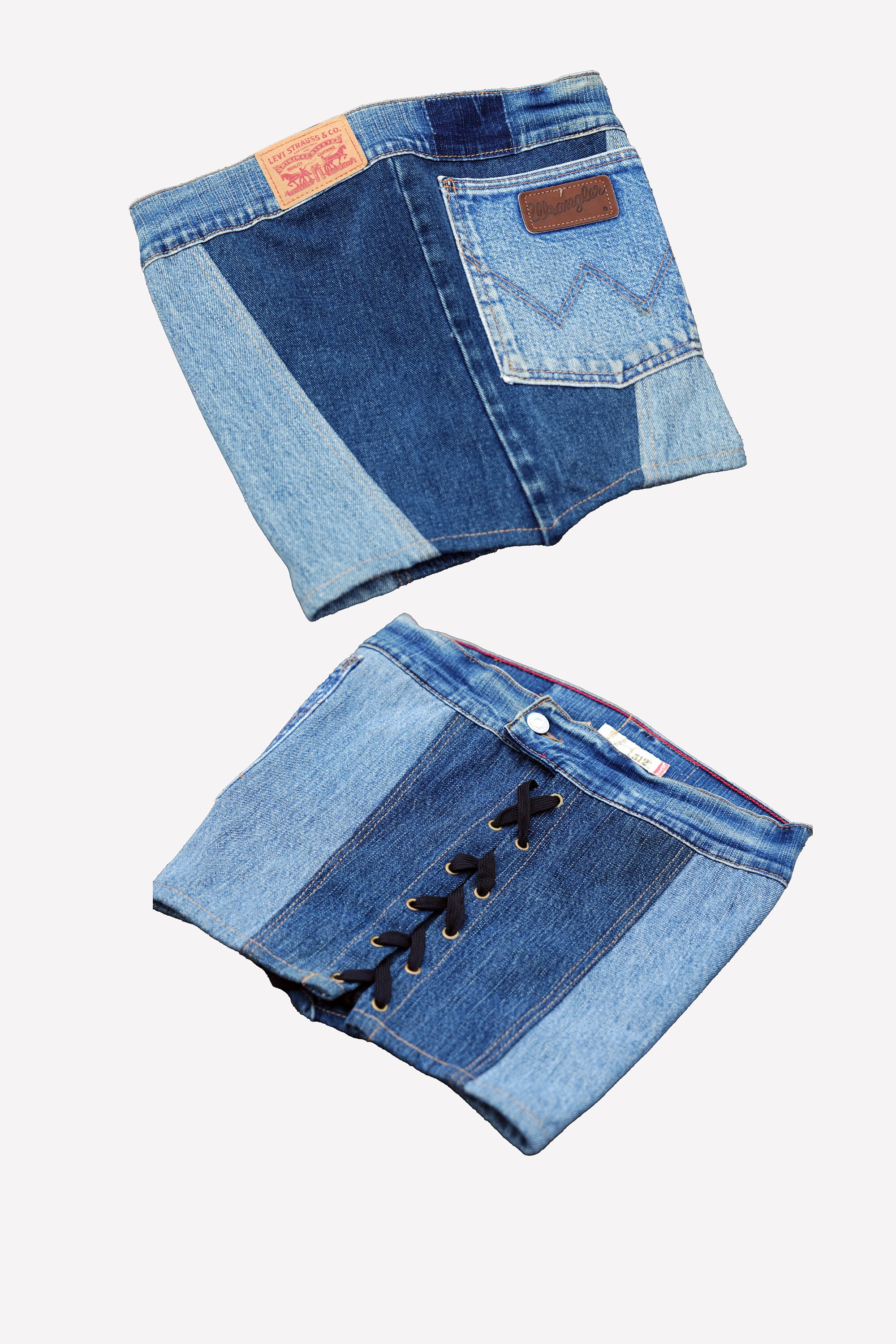Denim Top Rework // Levis and Wrangler - Etsy