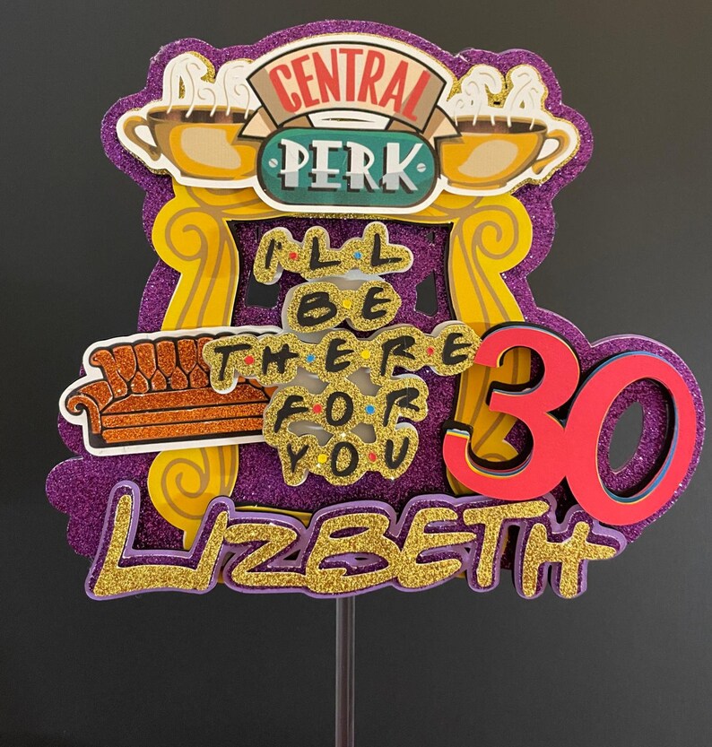 Personalized Friends-themed Cake Topper – Central Perk – 7.88" X 6.8 - Etsy