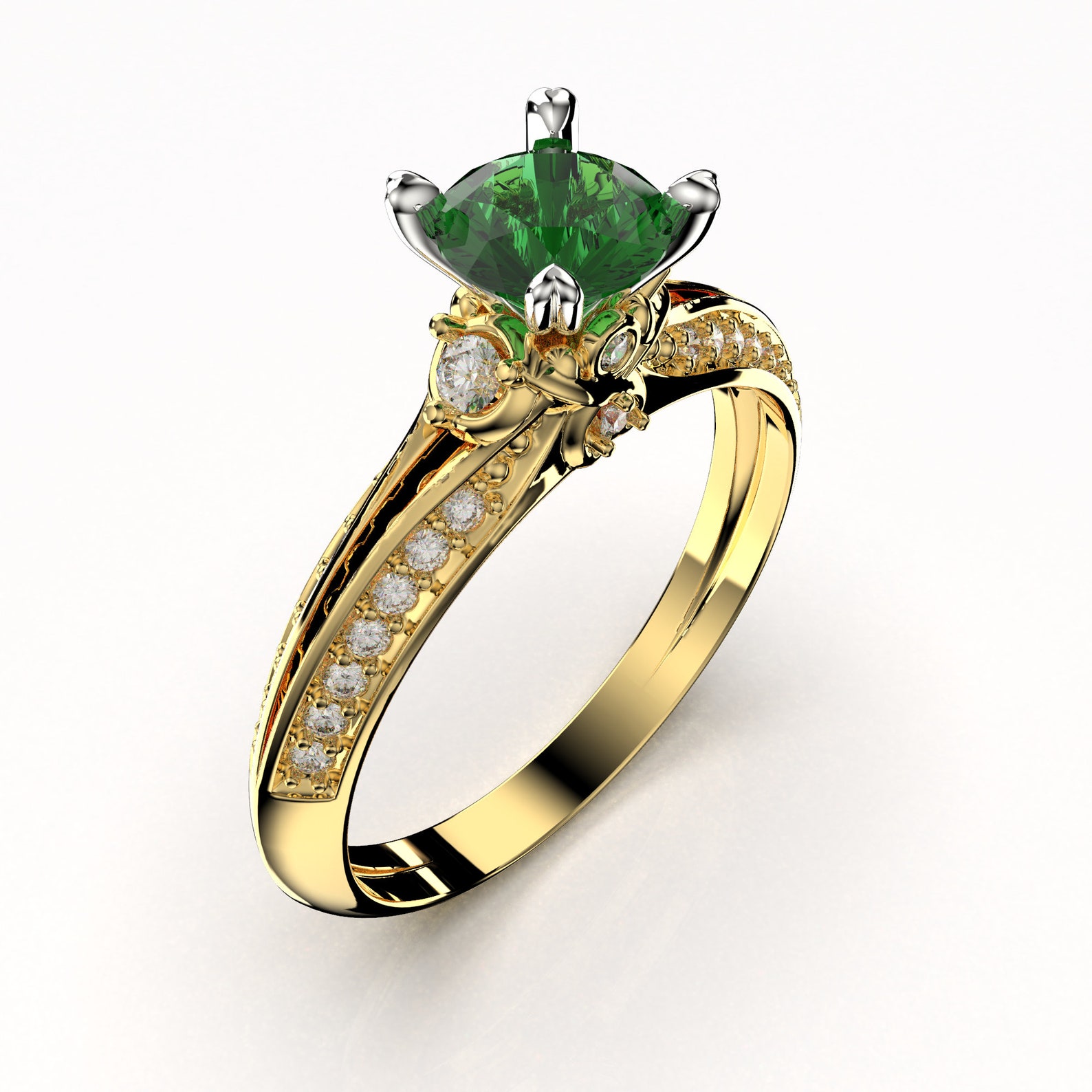 Engagement SOLITAIRE Ring, 3D Model, Jewelry for 3D Printing, Ring Stl ...