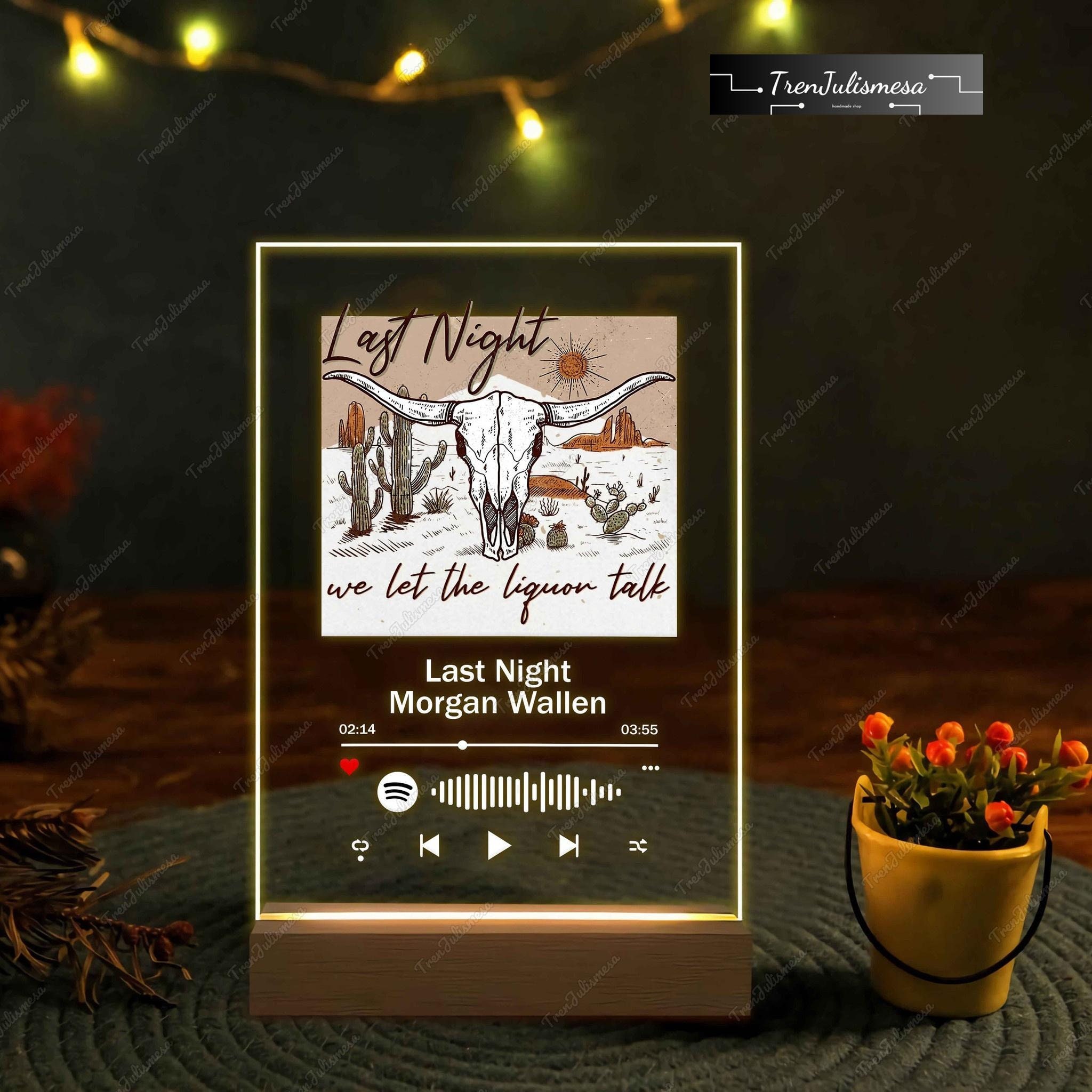 Morgan Wallen Acrylic Plaque, Morgan Wallen Led Lighted Plaque ...