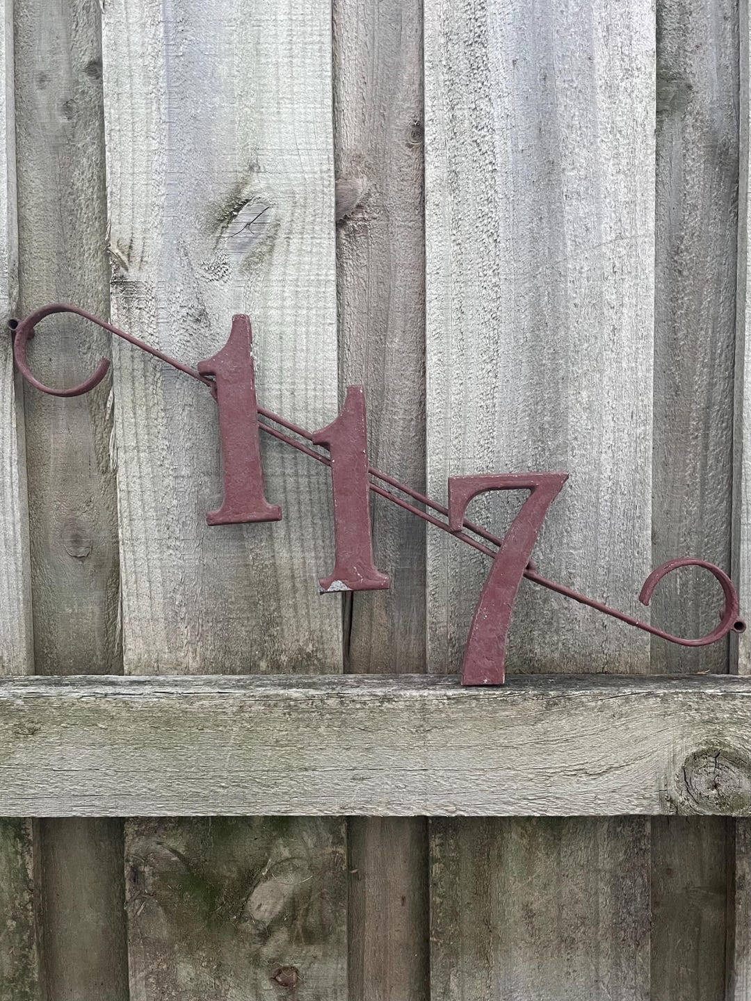 Vintage Metal House Number 117 - Wall Mountable Street Address - Etsy ...