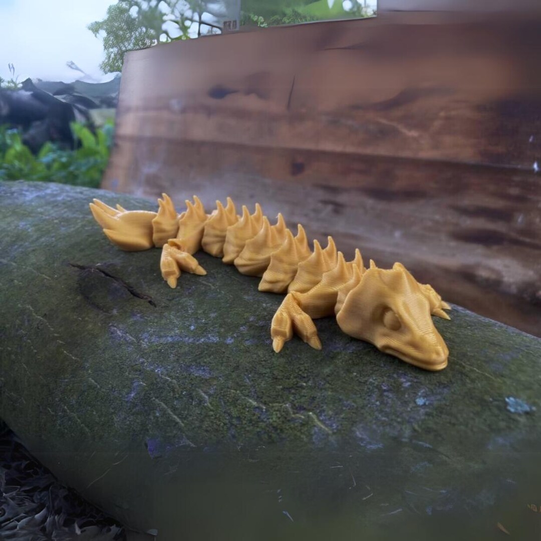 Flexi Lizard Articulated Crystal Lizard 3D Printed Collectible With ...