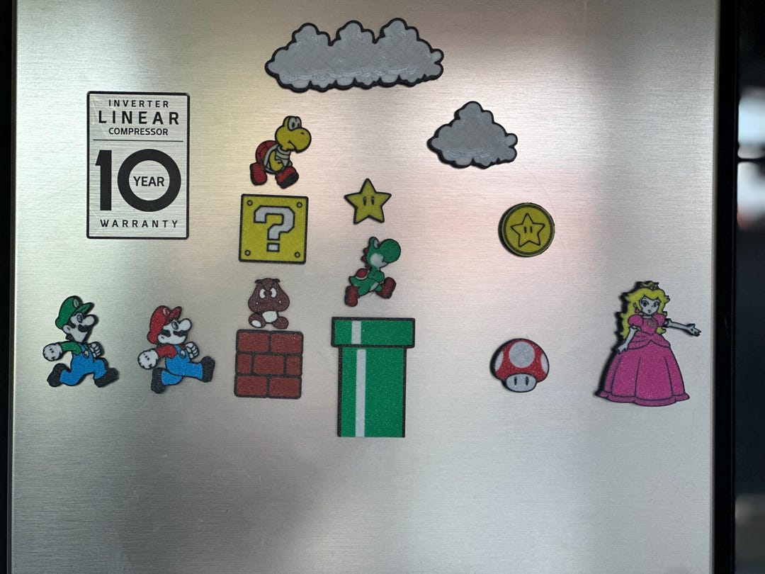 Super Mario Fridge Magnet Set - Etsy