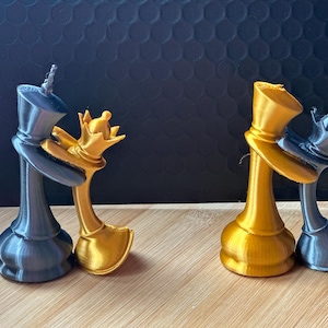 King and Queen Chess Sculpture – Romantic Couple Gift, Anniversary ...