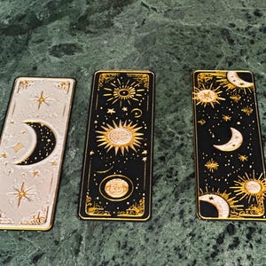 Celestial 3D Printed Bookmarks Set of 3 Mystical Designs - Etsy