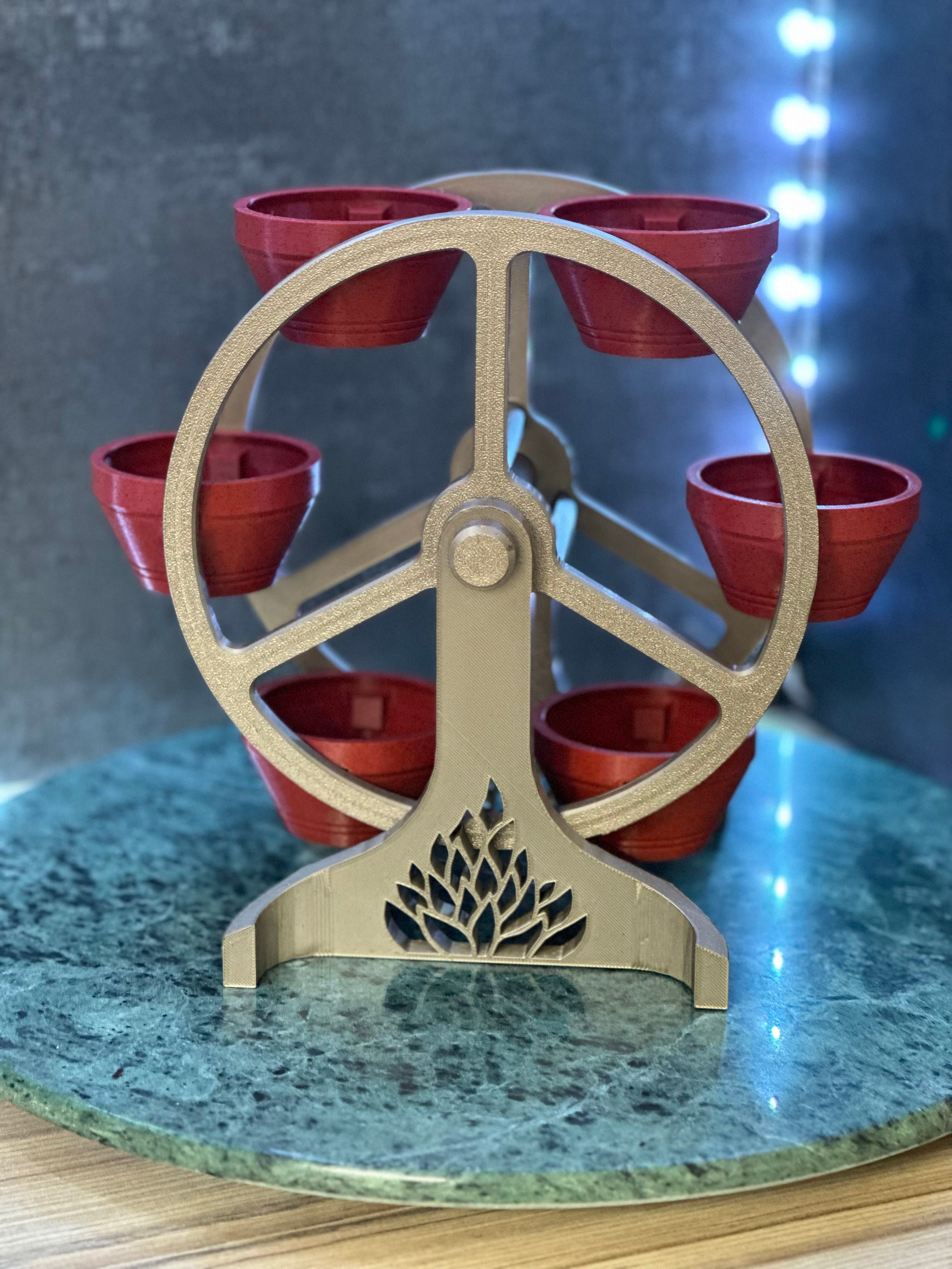 Handcrafted Ferris Wheel Plant Stand – Whimsical Indoor Planter Display ...