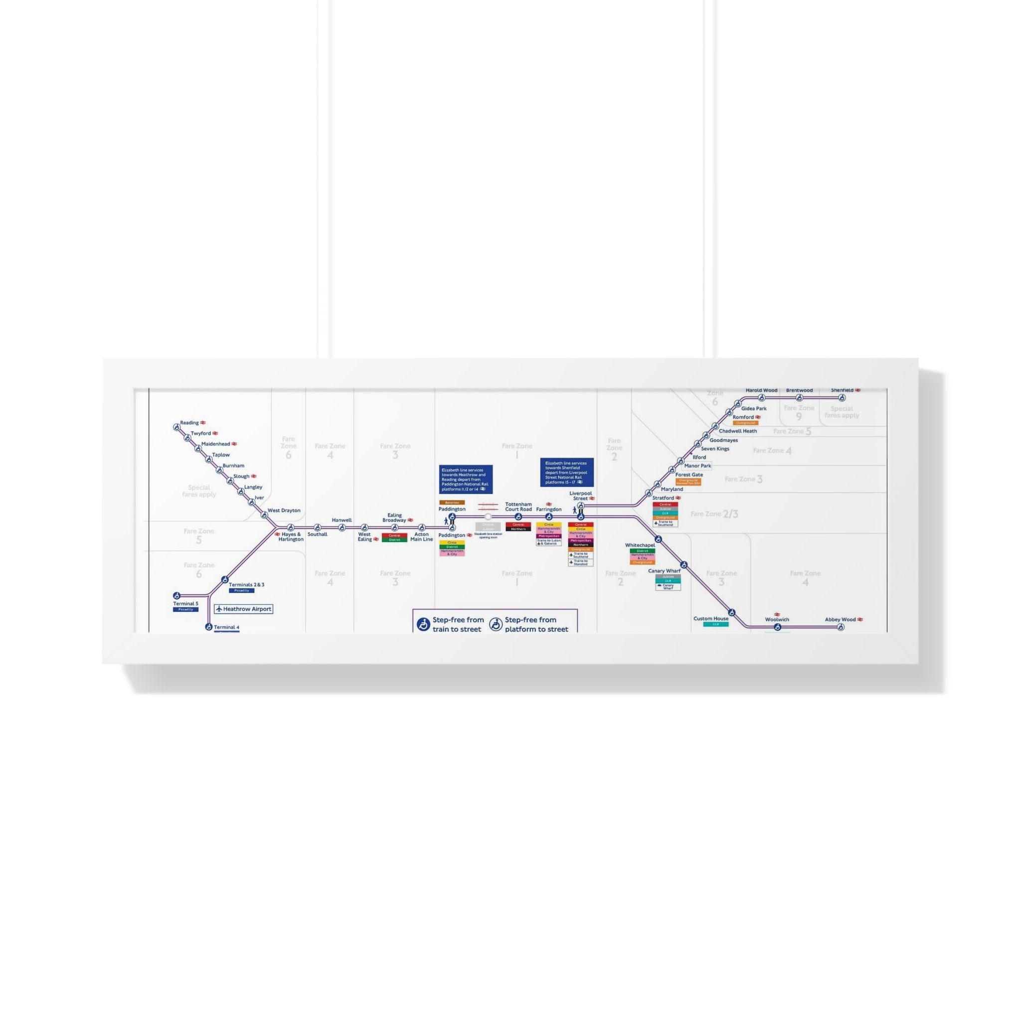 London Elizabeth Line Tube Map - Etsy UK