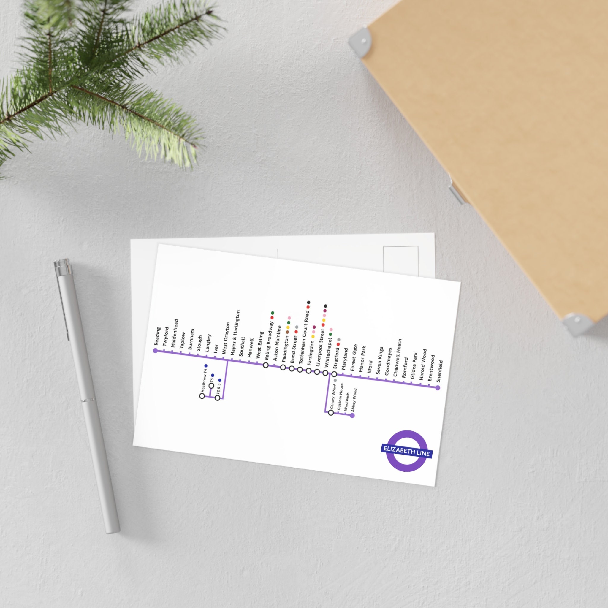 London Elizabeth Line Tube Map - Etsy UK