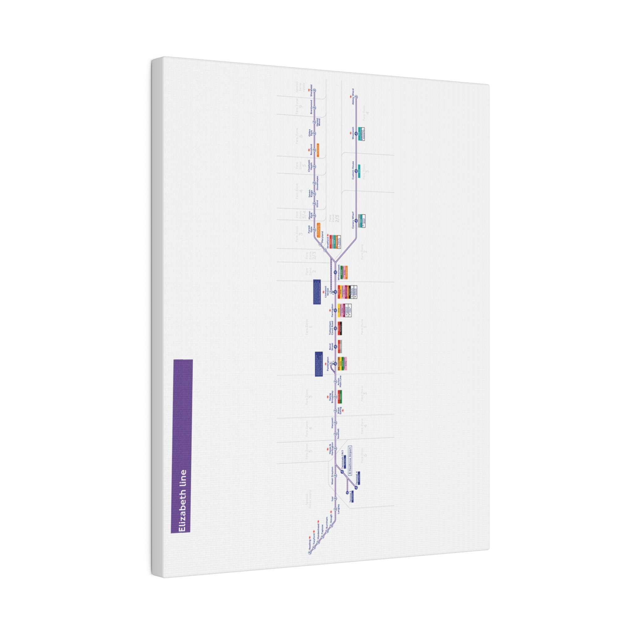 Elizabeth Line Tube Map - Etsy