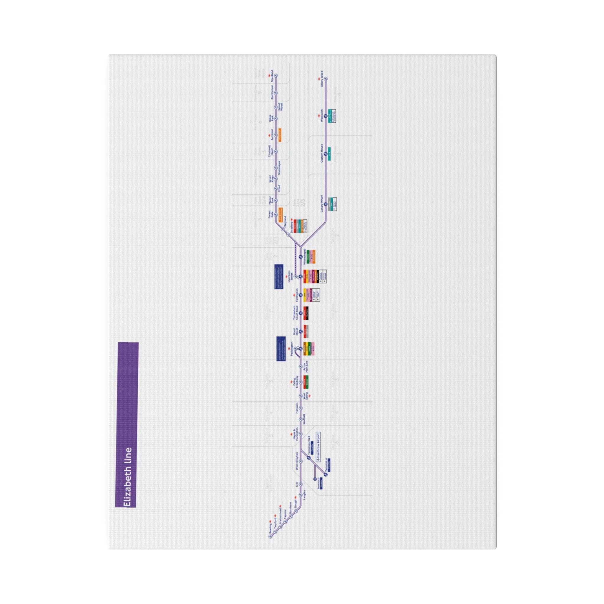 Elizabeth Line Tube Map - Etsy