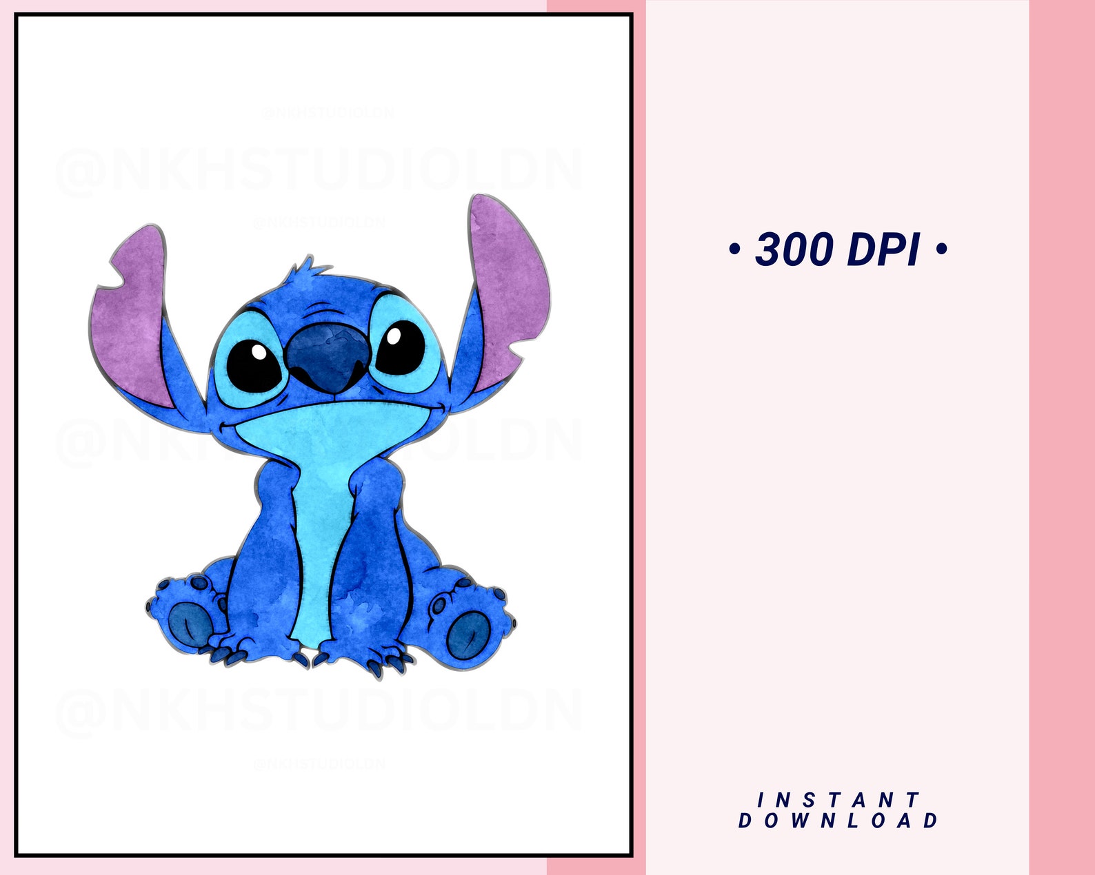 Stich Clip Art Aquarell Lilo und Stitch SVG Stich SVG Stich Silhouette ...