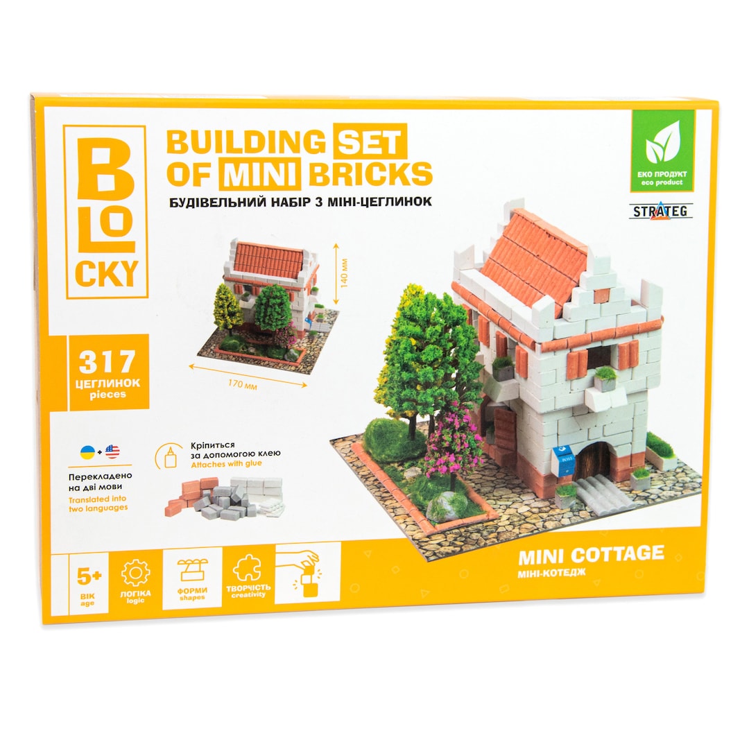 Building Set for Creativity From Mini-bricks BLOCKY Mini-cottage - Etsy