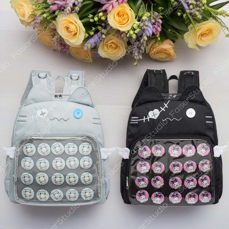 Kawaii Cat Ita Backpack, Cute Ita Backpack, Anime Ita Bag, Large ...