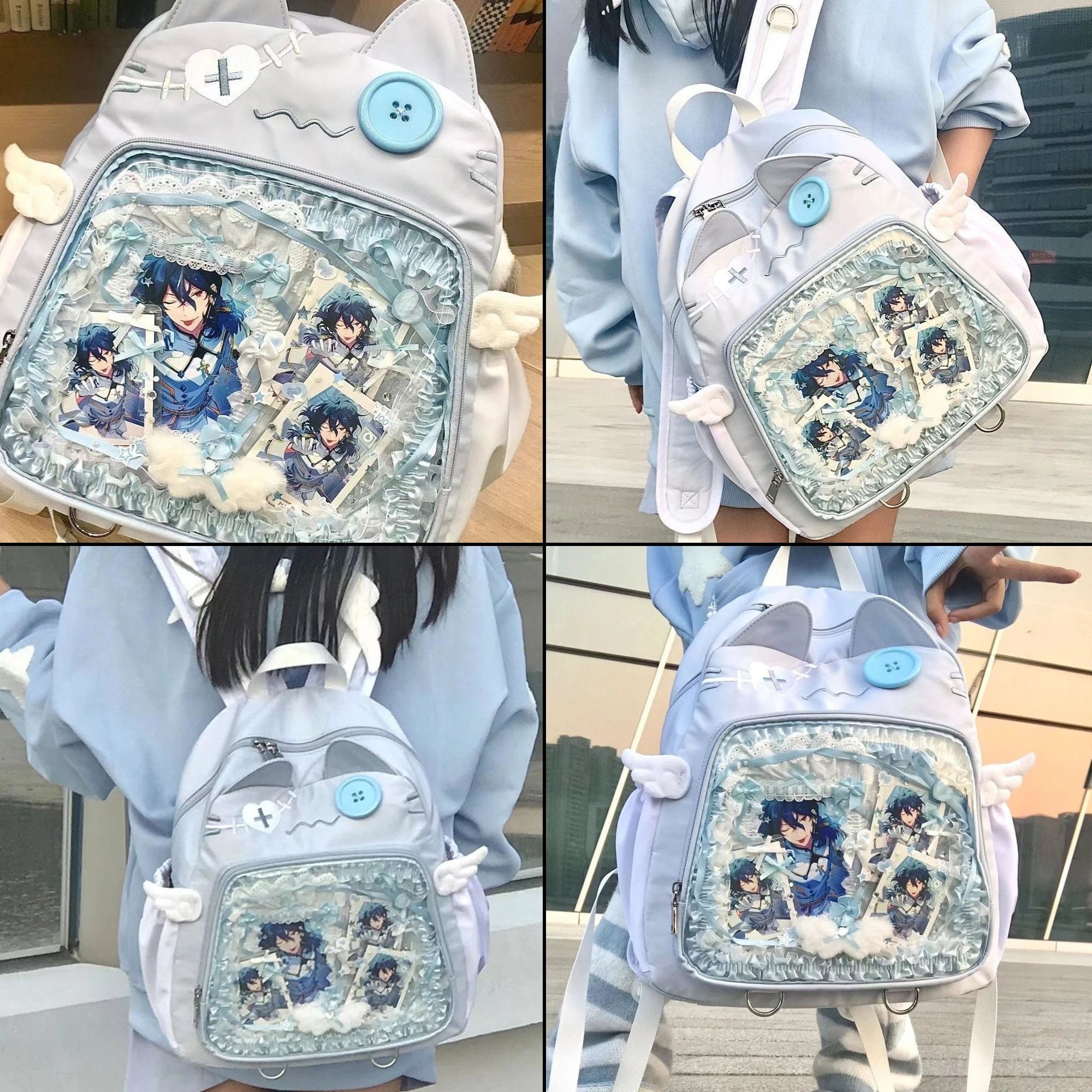 Kawaii Cat Ita Backpack, Cute Ita Backpack, Anime Ita Bag, Large ...