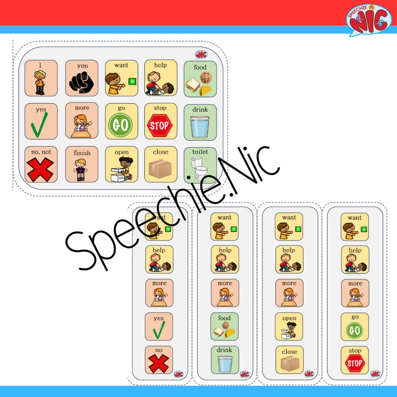 Core Word Strips Visual Supports Early Language - Etsy Australia