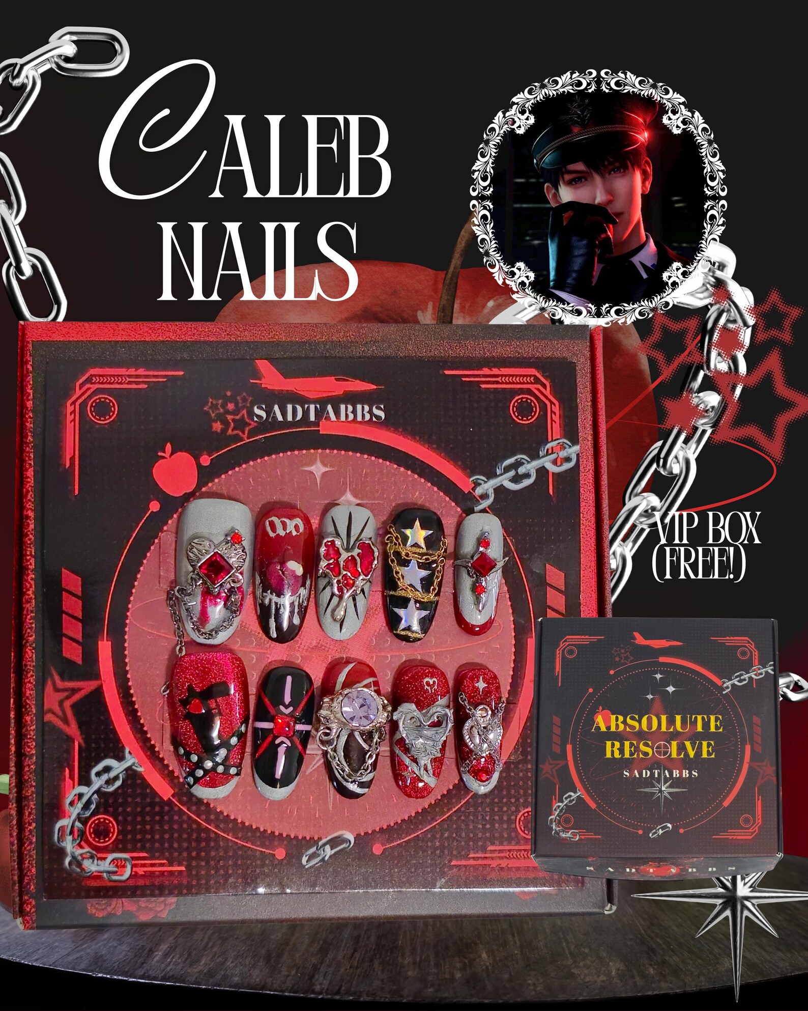 Love and Deepspace Press on Nails Sets Handmade Custom Otome ...