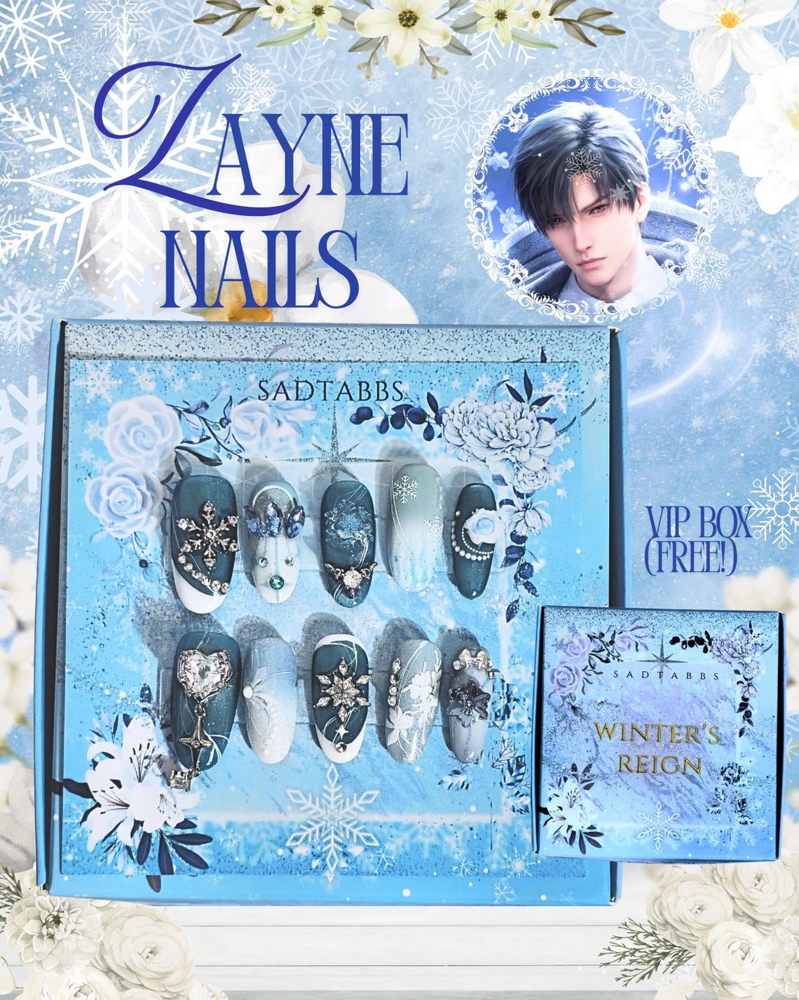 Love and Deepspace Press on Nails Sets Handmade Custom Otome ...