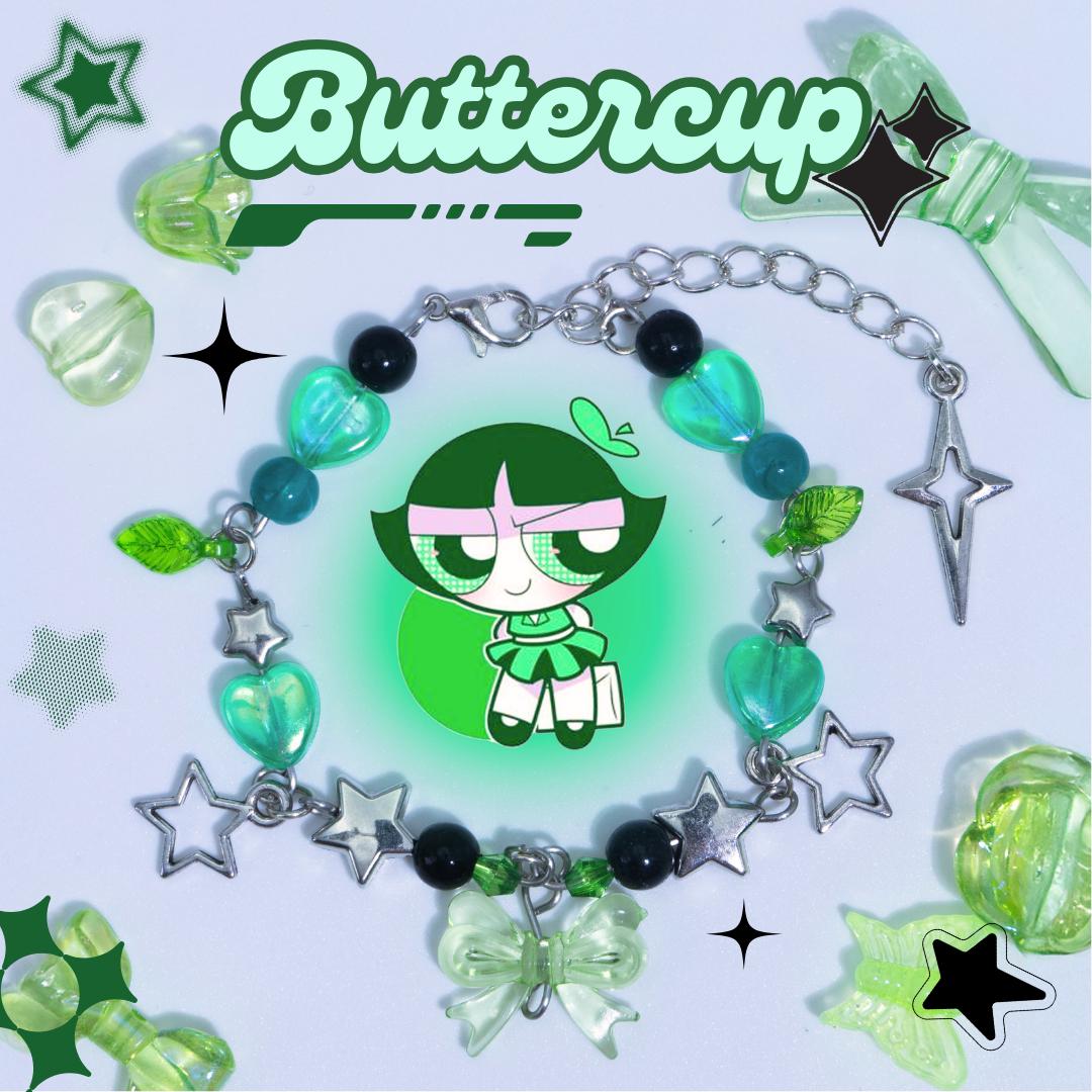 Powerpuff Girls Bracelet, Blossom Bubbles Buttercup, Friendship Bracelet, Charm Bracelet, Bead ...