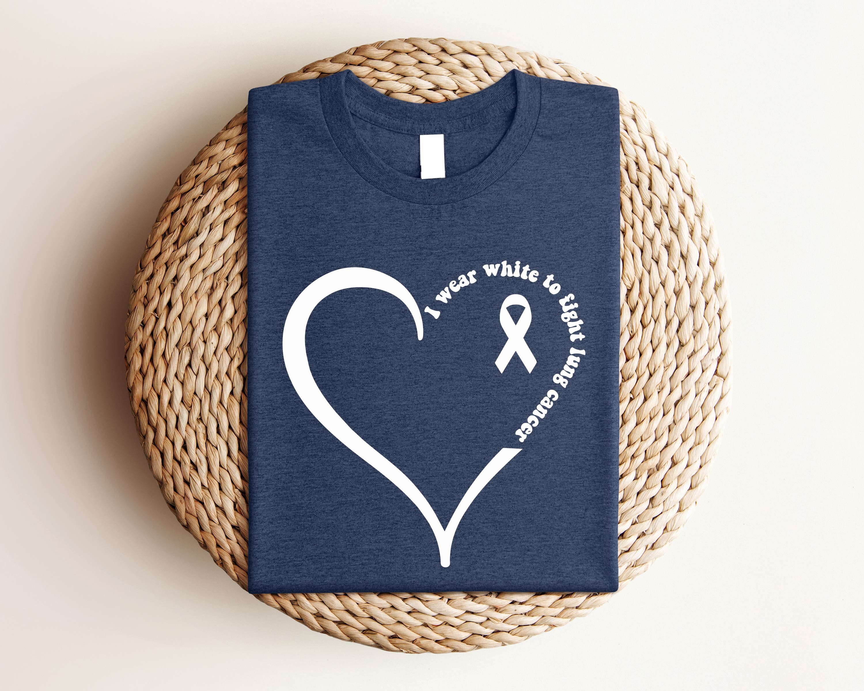I Wear White to Fight Lung Cancer T-shirt, Lung Cancer Awareness Shirt ...