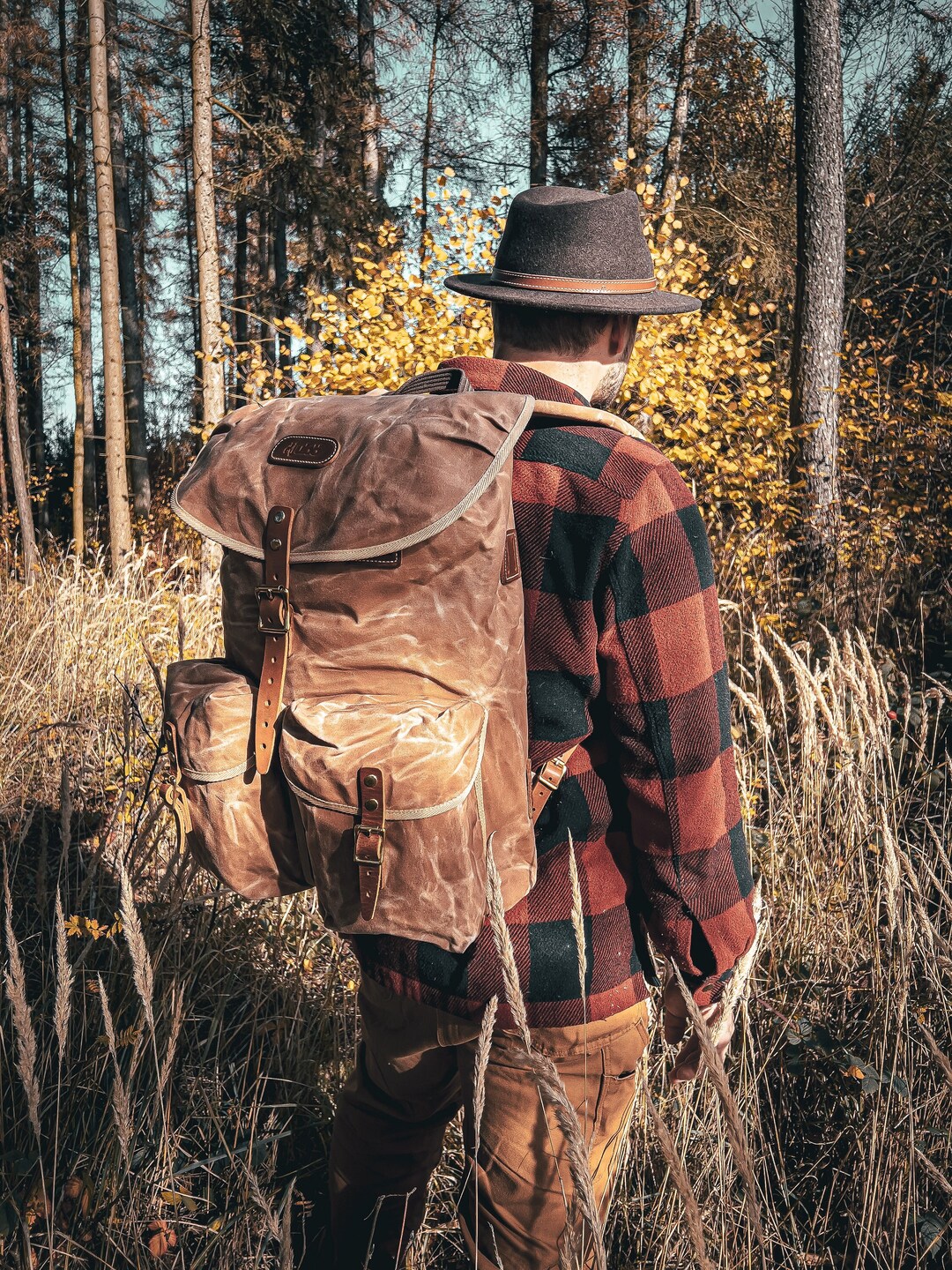 Backpack Bushcraft VANDRÁK Waxed 45l - Coyote - Etsy