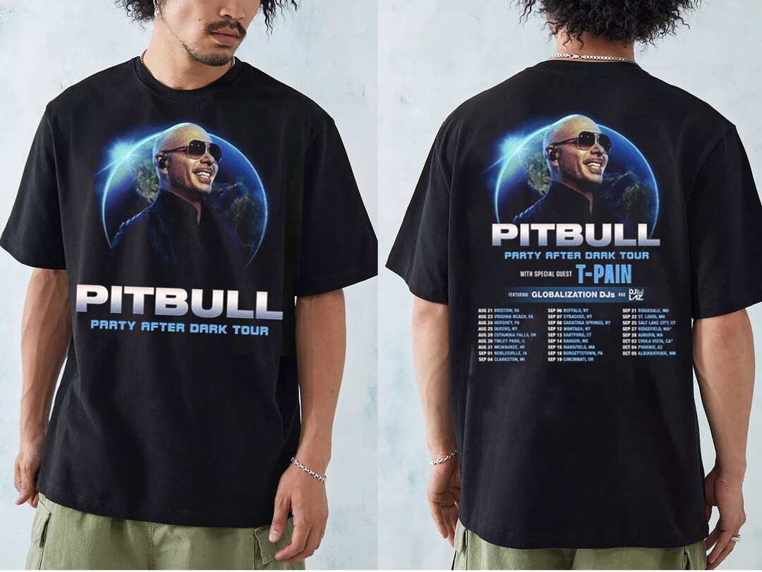 Pitbull Party After Dark Tour 2024 Shirt, Pitbull Fan Shirt, Pitbull ...