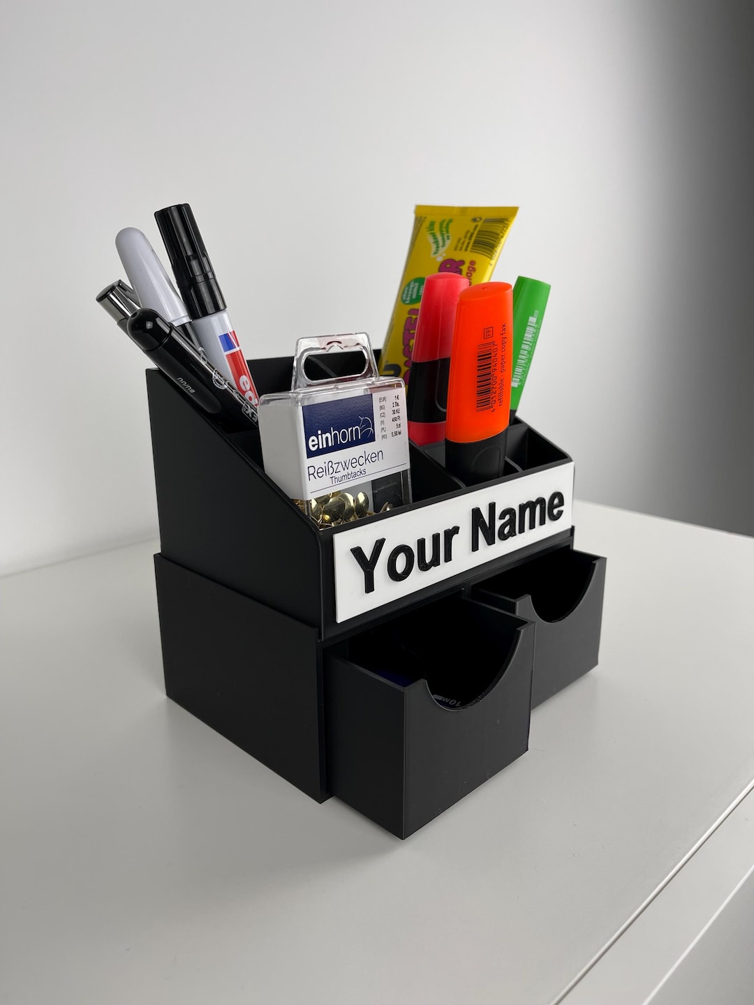 Personalized Desk Organizer – 3d-printed Pen Holders With Names ...