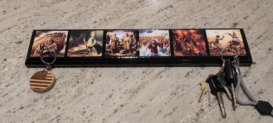 Old Testament Heroes Bible Key Rack- Custom Made - Etsy