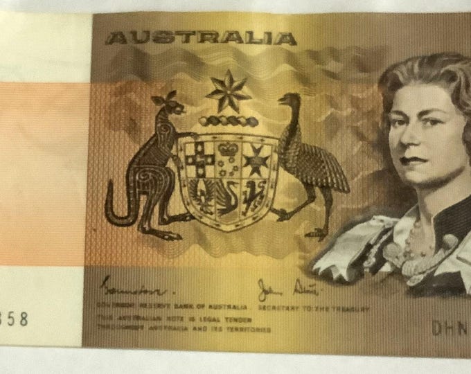 Australian One Dollar Paper Bank Note Circulated in Good Condition 1982 ...