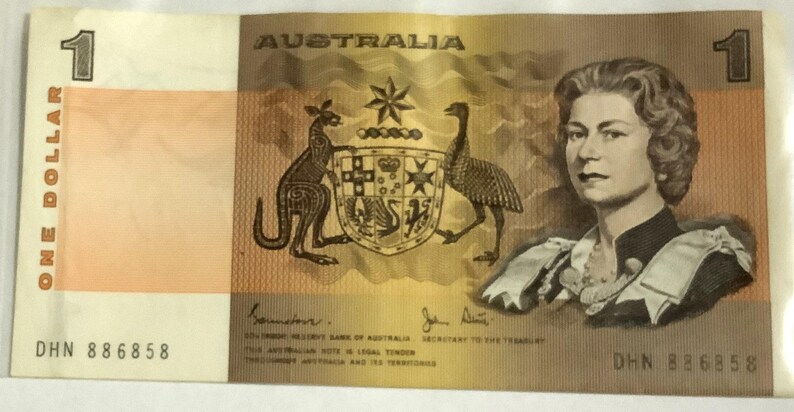 Australian One Dollar Paper Bank Note Circulated in Good Condition 1982 ...
