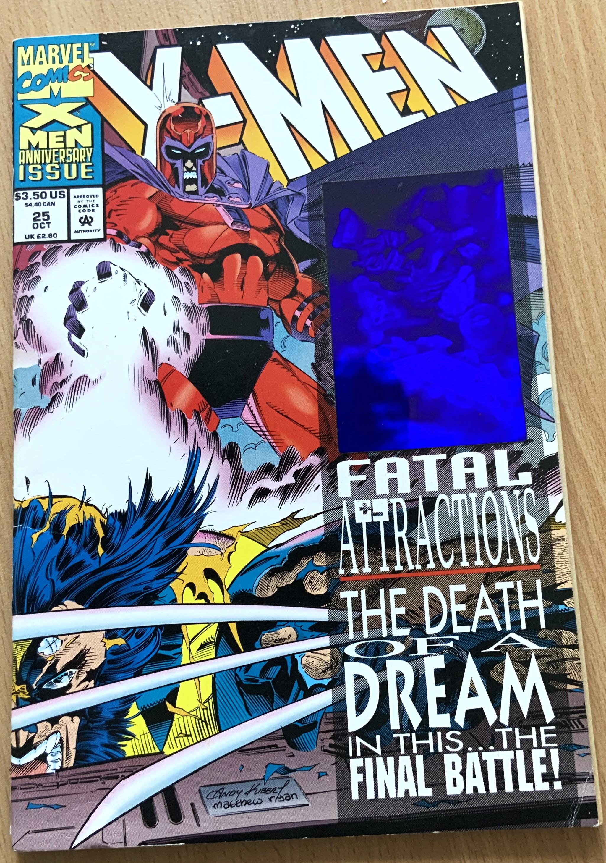 X-men Anniversary Issue #25 Oct 1993 With Gambit Hologram Marvel Comics ...