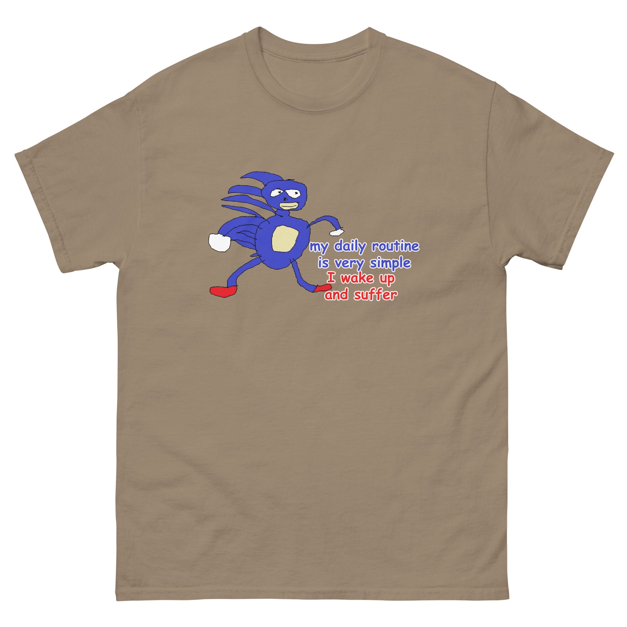 My Daily Routine is Very Simple: Sonic Meme T-shirt, Sanic Meme, Funny ...
