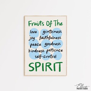 Fruits of the Spirit Poster - Instant Download - Scripture Art Print ...