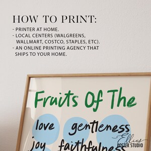 Fruits of the Spirit Poster - Instant Download - Scripture Art Print ...