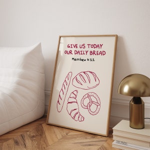 Daily Bread Bible Verse Poster- Digital Download - Scripture Art Print ...
