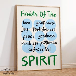 Fruits of the Spirit Poster - Instant Download - Scripture Art Print ...