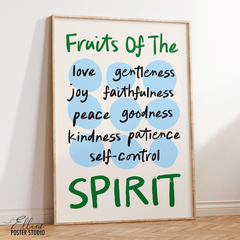 Fruits of the Spirit Poster - Instant Download - Scripture Art Print ...