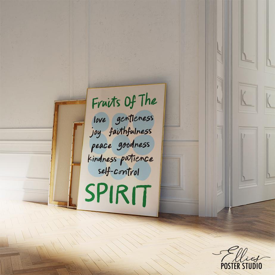 Fruits of the Spirit Poster - Instant Download - Scripture Art Print ...