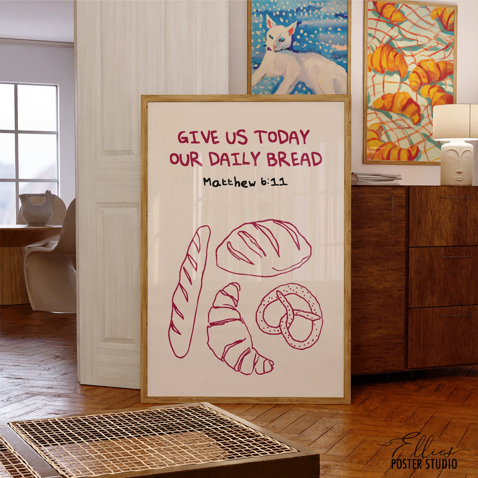 Daily Bread Bible Verse Poster- Digital Download - Scripture Art Print ...