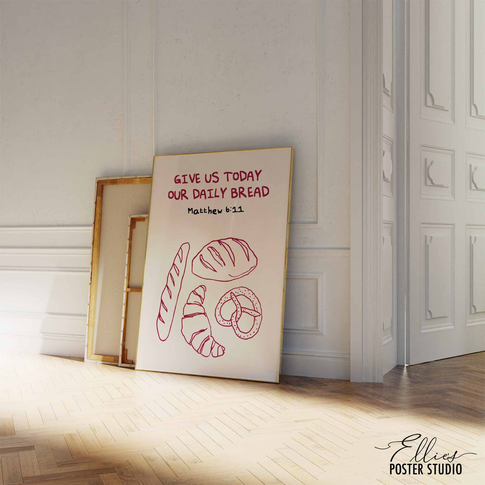 Daily Bread Bible Verse Poster Digital Download Kitchen Art Print ...