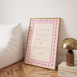 Bible Verse Poster Digital Download Romans 8:31 Christian Printable ...