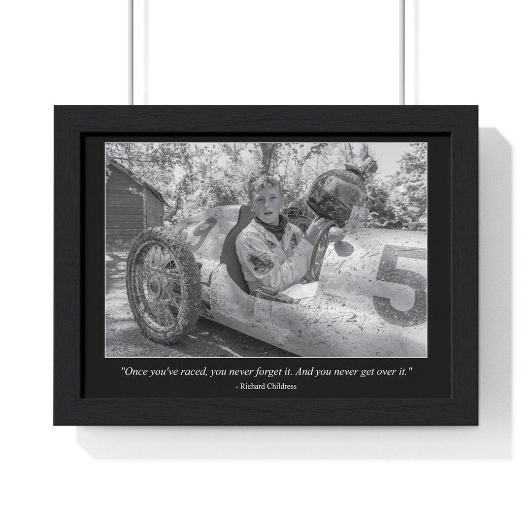 Nostalgic Racing Quote Poster, Vintage Racing Art, Car Enthusiast Decor ...