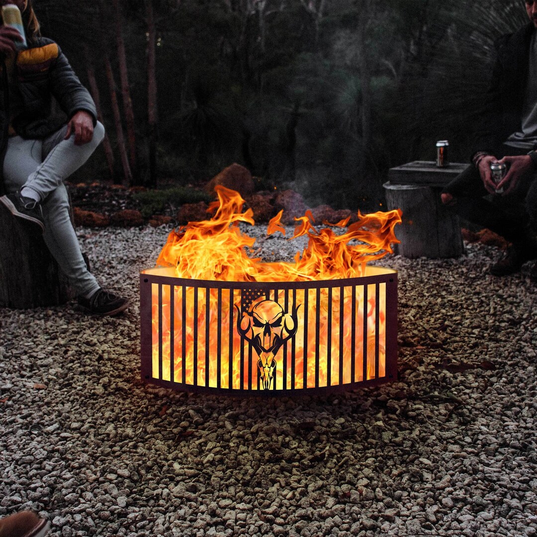 Skull and Bones Fire Pit Outdoor Decoration - Etsy