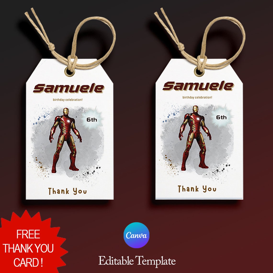 Ironman Birthday Party Invitation Template, Ironman Birthday Invitation ...