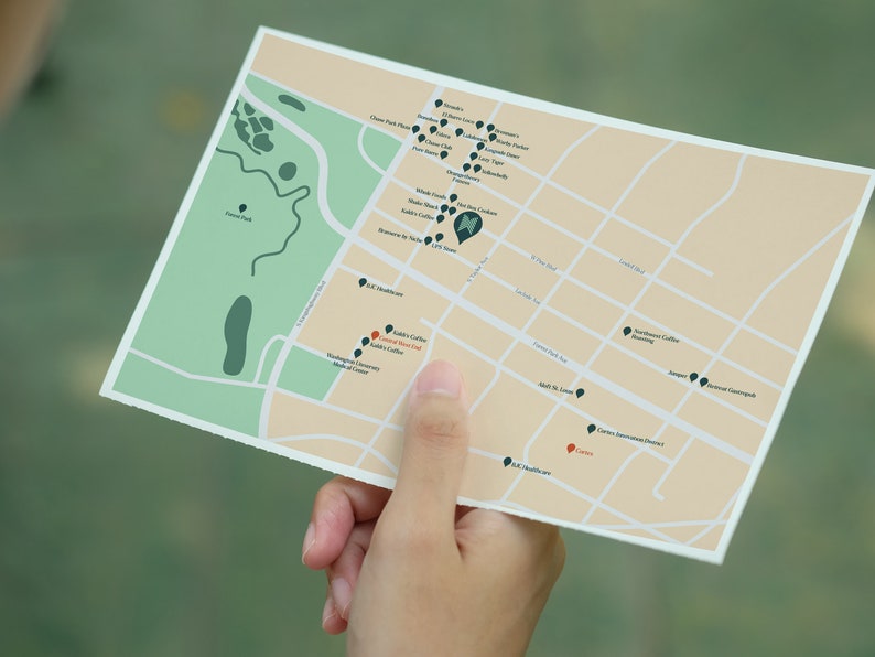 Custom Map of Any Location | Digital Map Design | Printable - Etsy