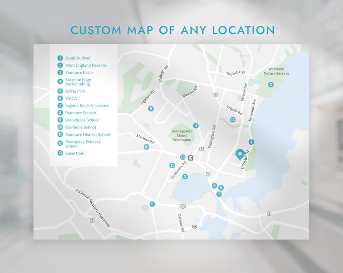 Custom Map of Any Location | Digital Map Design | Printable - Etsy