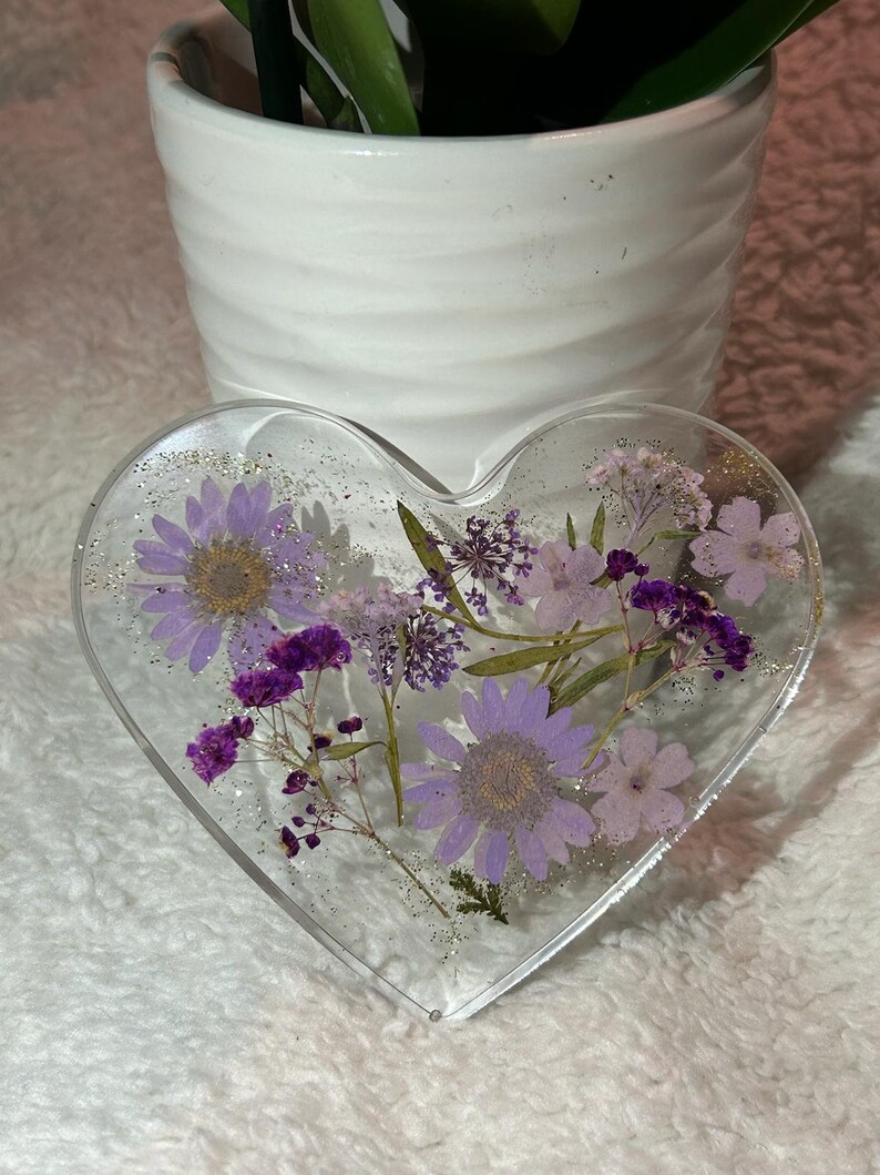 Tiny Fruits & Heart Resin Coasters - Etsy