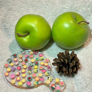 Tiny Fruits & Heart Resin Coasters - Etsy