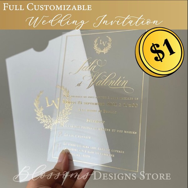 Clear Invitation - Etsy