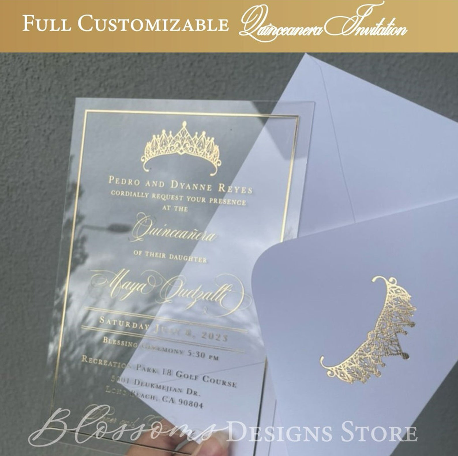 Clear Invitation for Quinceanera, Luxury Quinceanera Invitation ...