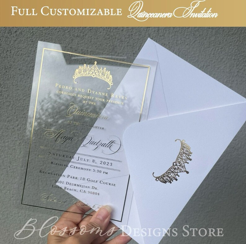 Clear Invitation for Quinceanera, Luxury Quinceanera Invitation ...